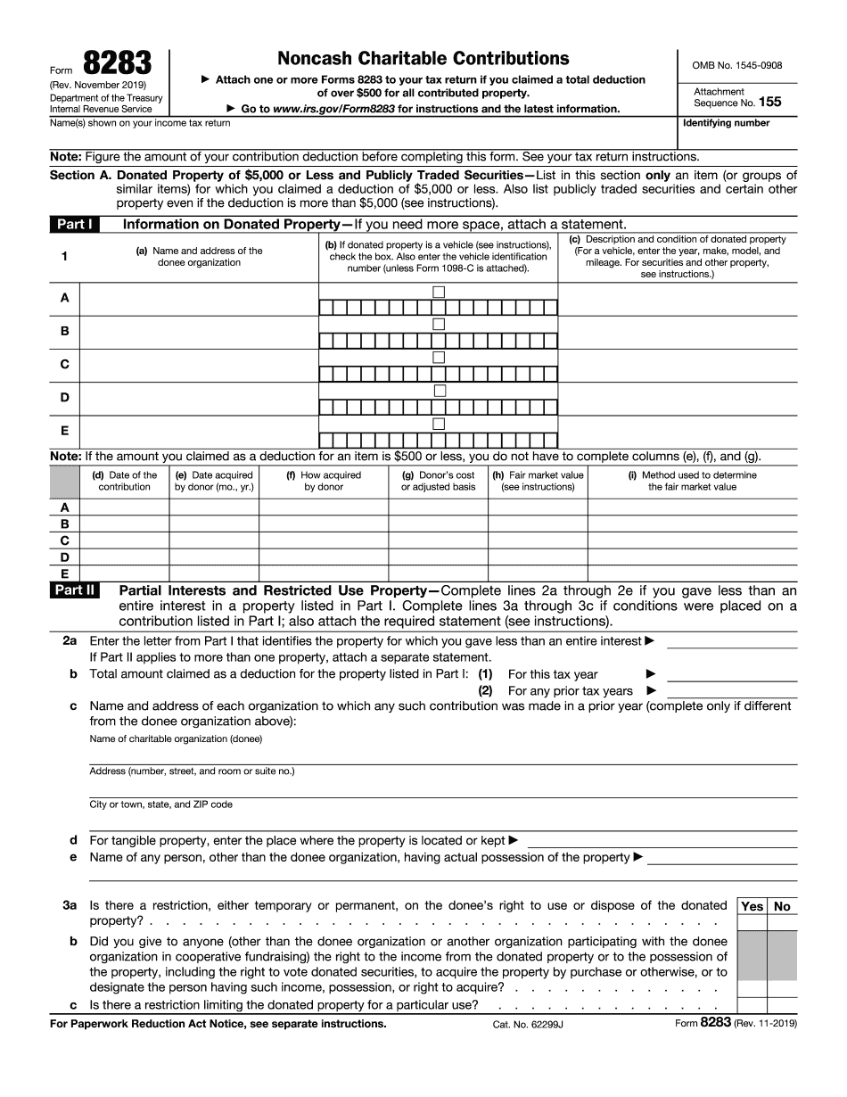 Irs Form 8283 Printable TUTORE ORG Master Of Documents