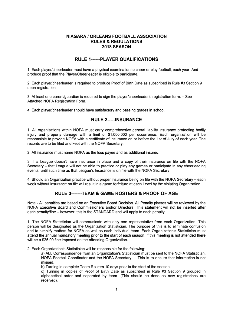 Fillable Online Each player/cheerleader must have a physical ...