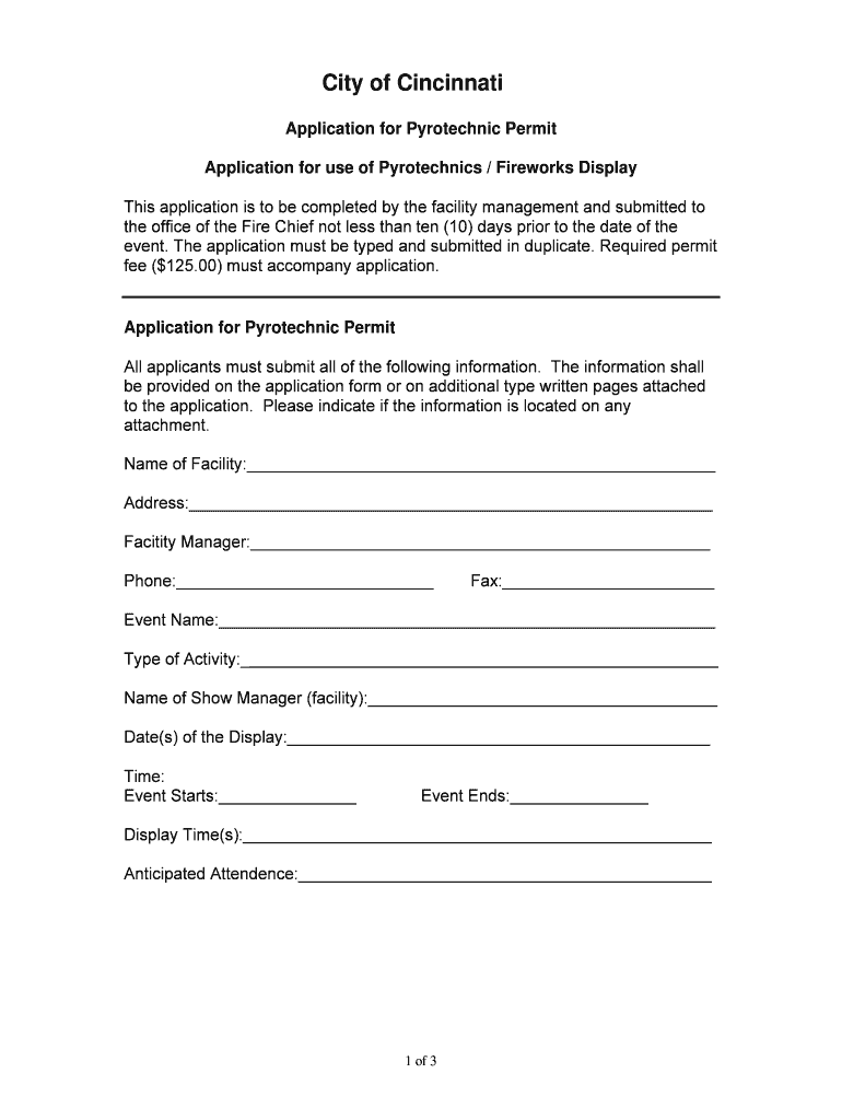 Fillable Online Fillable Online cincinnati-oh Application for ...
