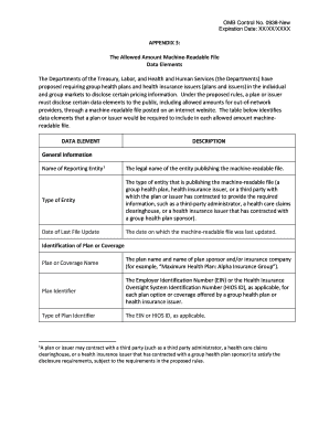 Fillable Online The Allowed Amount Machine-Readable File Data Elements ...