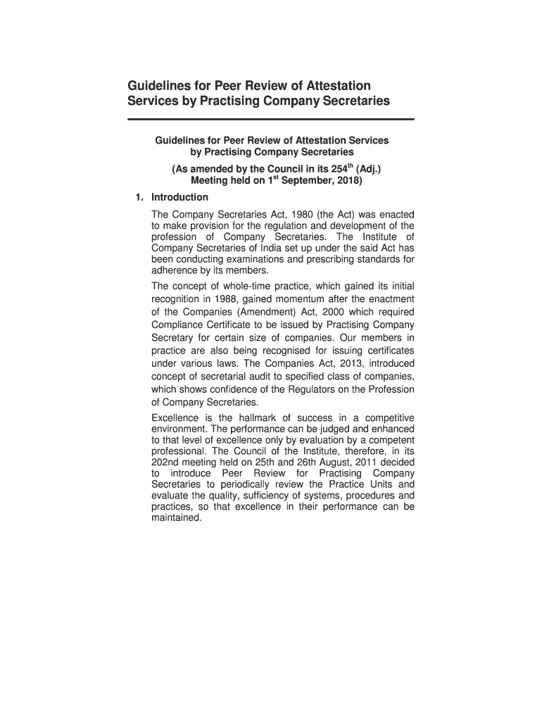 Fillable Online Guidelines for Peer Review of Attestation Services by ...