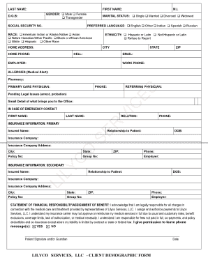 Fillable Online CLIENT RESPONSIBILITY FORM Fax Email Print - pdfFiller