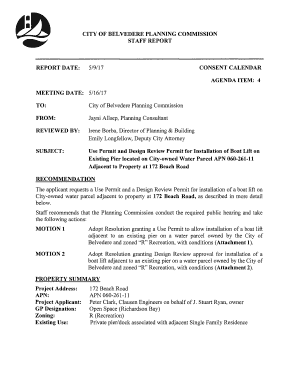 Fillable Online Use Permit and Design Review Permit for Installation of ...