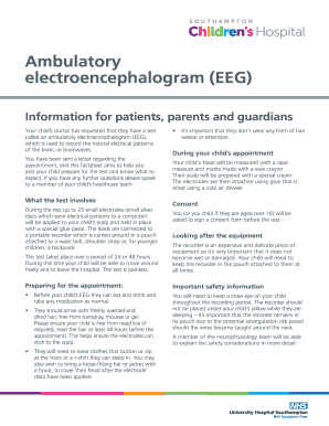 Fillable Online Child ambulatory electroencephalogram - patient ...