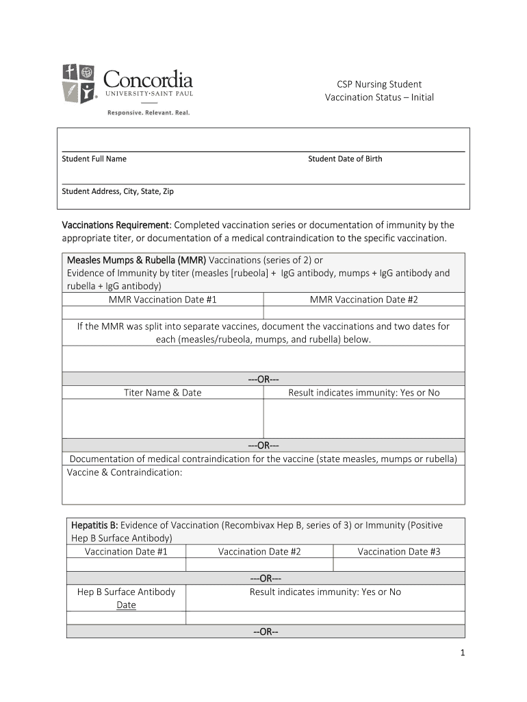 Fillable Online online csp CSP Nursing Student Fax Email Print - pdfFiller