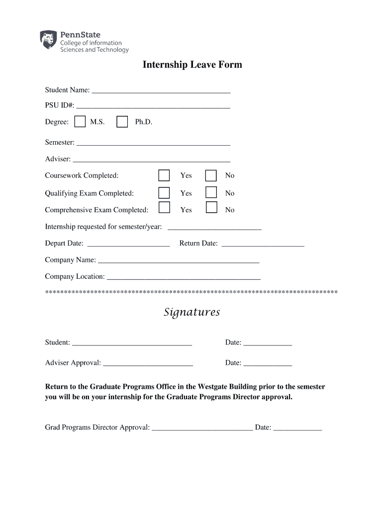 Fillable Online ist psu FormsDepartment of Psychology - Penn State ...