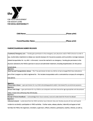 Fillable Online Child Name:(Please print) Fax Email Print - pdfFiller