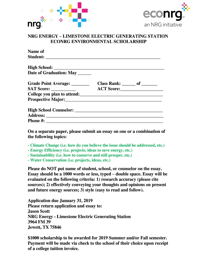 Fillable Online NRG ENERGY LIMESTONE ELECTRIC GENERATING STATION Fax ...