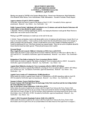 Fillable Online Present were Selectpersons, Mark Fairbrother, Fax Email ...