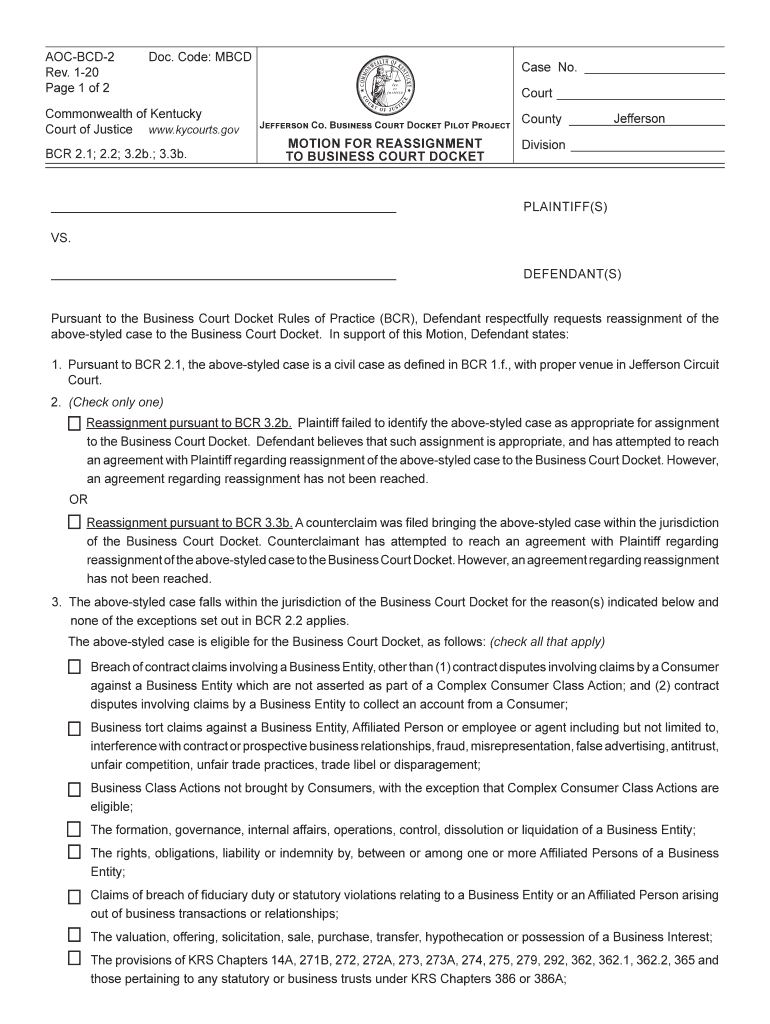 Fillable Online Legal Forms Legal Forms - Legal Forms - Kentucky Court ...