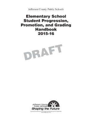 Fillable Online JEFFERSON COUNTY PUBLIC SCHOOLS Student Progression ...