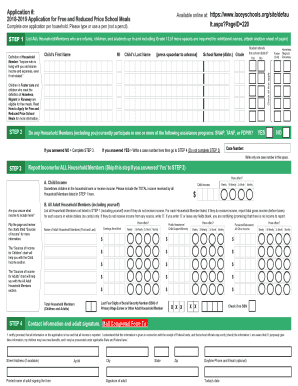 Fillable Online Food Services / Free and Reduced Lunch Application Fax ...