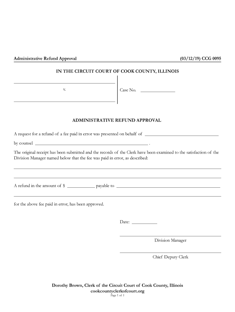 Fillable Online Administrative Refund Approval Fax Email Print - pdfFiller