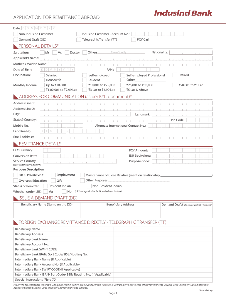 Fillable Online Application for Remittance Abroad FormOpen.cdr Fax ...