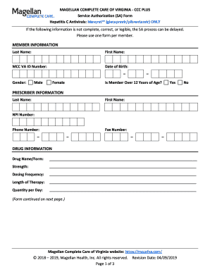 Fillable Online Magellan Complete Care of Virginia Service ...