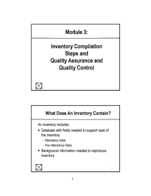 Fillable Online Inventory Control and Quality Control - What's The ...