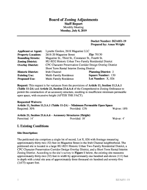 Fillable Online Docket Number: BZA051-19 Fax Email Print - pdfFiller