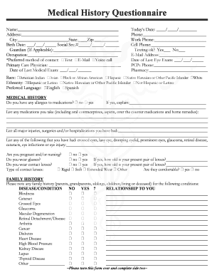 Fillable Online Medical History Form - Austin Brain & Spine Fax Email ...
