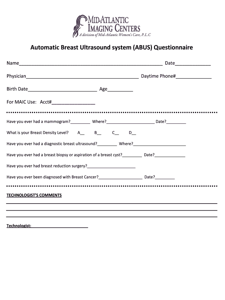 Fillable Online Sample Letters for Reporting Mammography Exam ... - FDA ...