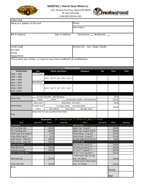 Fillable Online Fillable Online DSW Order Form - Mobsteel Fax Email ...