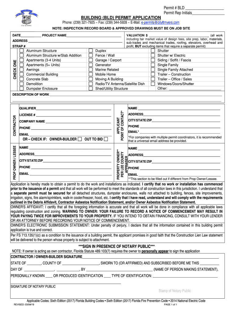 Fillable Online Permit # BLD Fax Email Print - pdfFiller