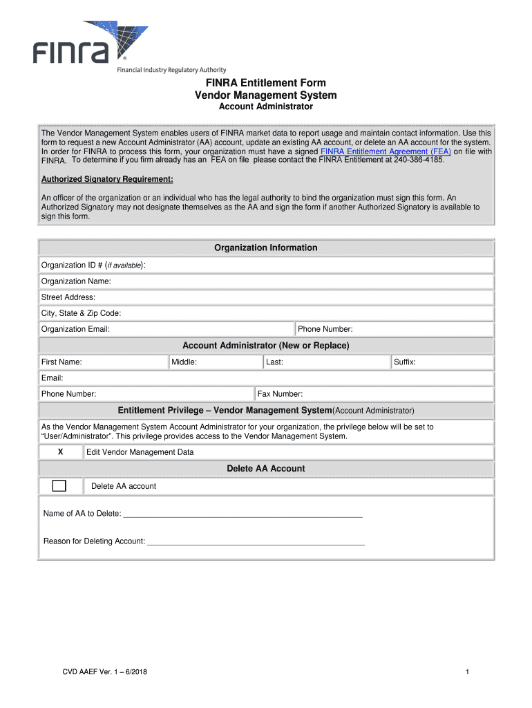 Fillable Online Request Access to the Customer Margin Balance FormFINRA ...