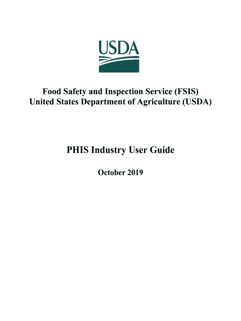 Fillable Online Food Safety and Inspection Service, U.S. Department of ...