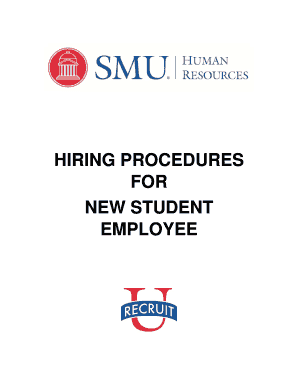 Fillable Online Employee Name: SMU ID #: Fax Email Print - pdfFiller