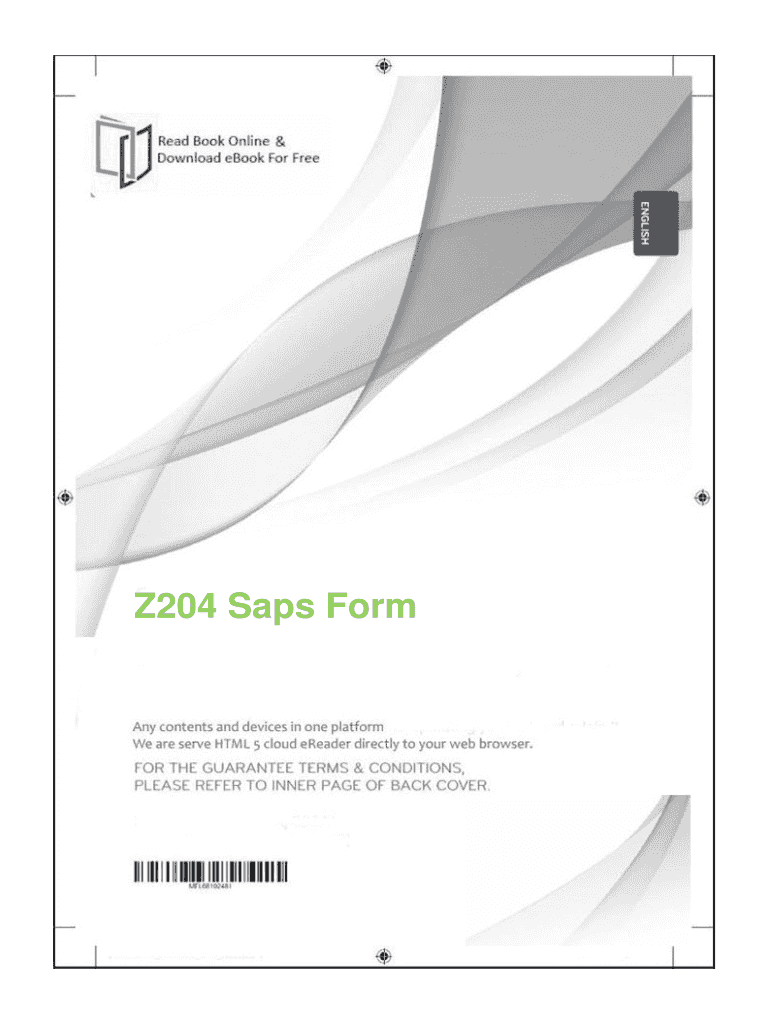 Fillable Online Free Download Z204 Saps Form. Free Download Z204 Saps ...