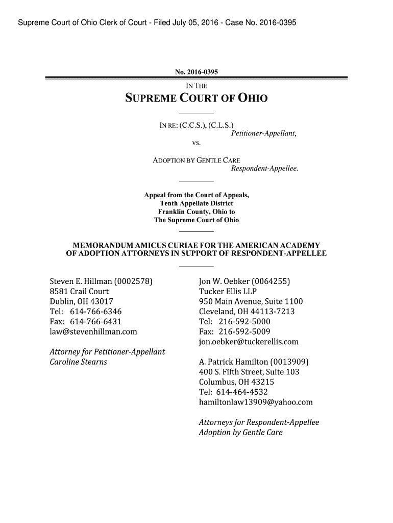Fillable Online supremecourt ohio Validity of Permanent Surrender ...
