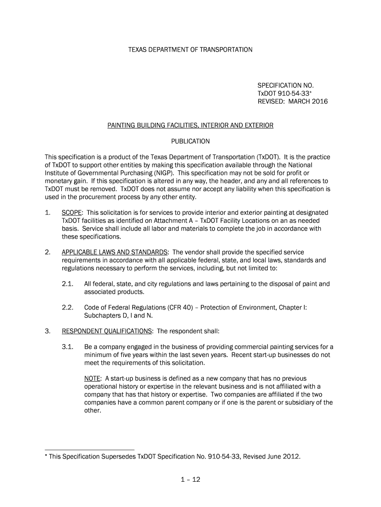 Fillable Online plans dot state tx TEXAS DEPARTMENT OF TRANSPORTATION ...