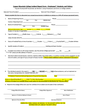 Fillable Online Bloodborne Pathogens Exposure Incident Report Fax Email ...