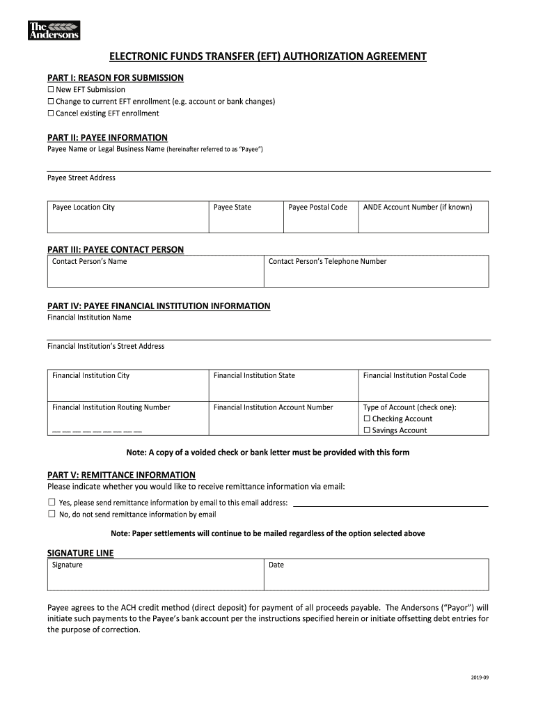 Fillable Online ACH Vendor Authorization Form - Grain 2019-09-13.docx ...