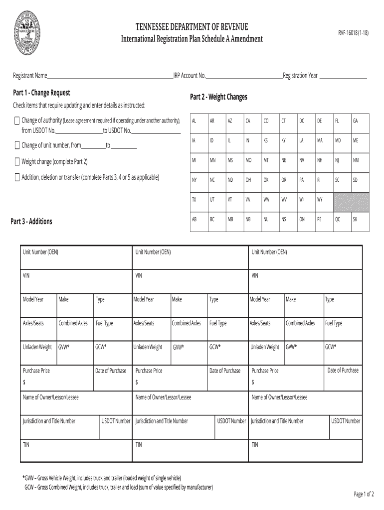 Fillable Online If a new vehicle is purchased, can the IRP registration ...