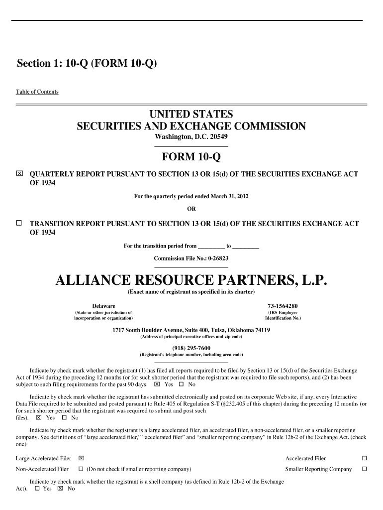 Fillable Online Fillable Online Section 1 10-Q FORM 10-Q - Investor ...