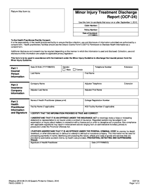 Fillable Online Fillable Online Return this form to Discharge Report ...