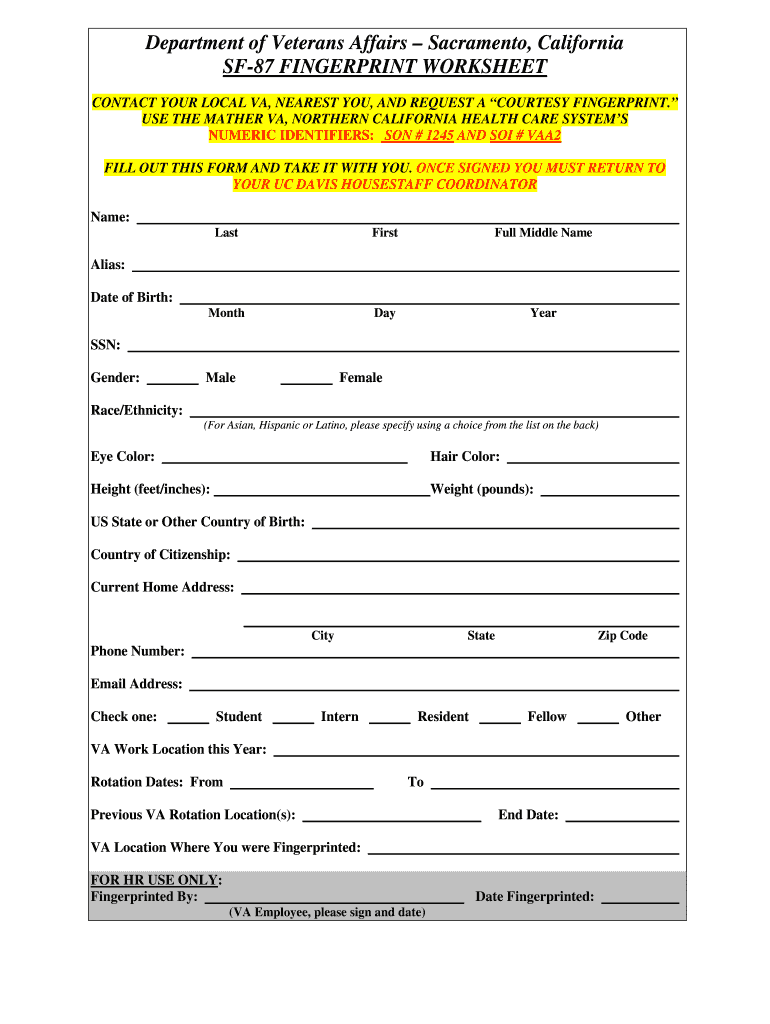 Sf87 - Fill Online, Printable, Fillable, Blank | pdfFiller