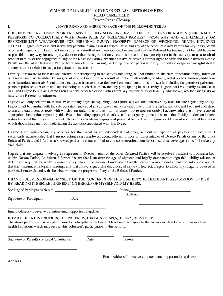 Fillable Online DeSoto Parish Gumbo Cook-Off Official Rules and Entry ...