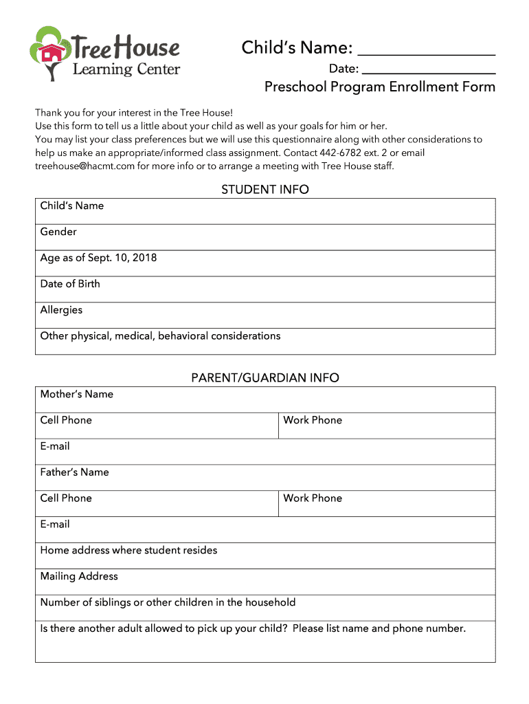 Fillable Online Free Printable Child Care Authorization Legal Forms in ...