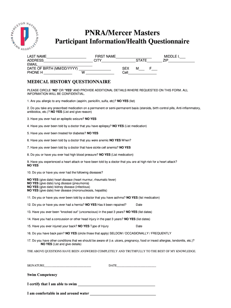 Fillable Online Masters Health Form Fax Email Print - pdfFiller