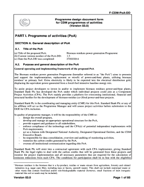 Fillable Online cdm unfccc CDM-SSC-PoA-DD-FORM Programme design document form for small ... Fax ...