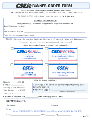 Fillable Online Submit form with payment (make check payable to CSEA ...