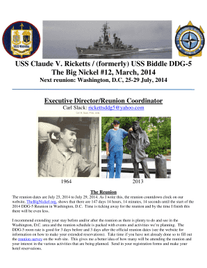 Fillable Online Ricketts / (formerly) USS Biddle DDG-5 Fax Email Print ...