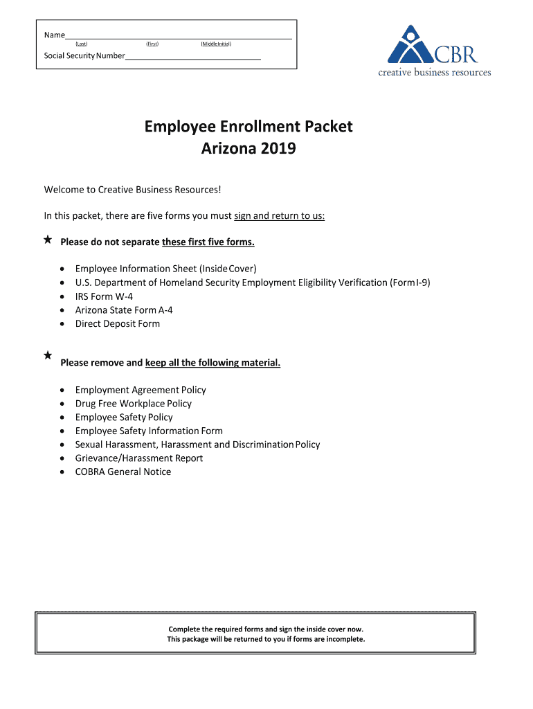 Fillable Online In this packet, there are five forms you must sign and ...