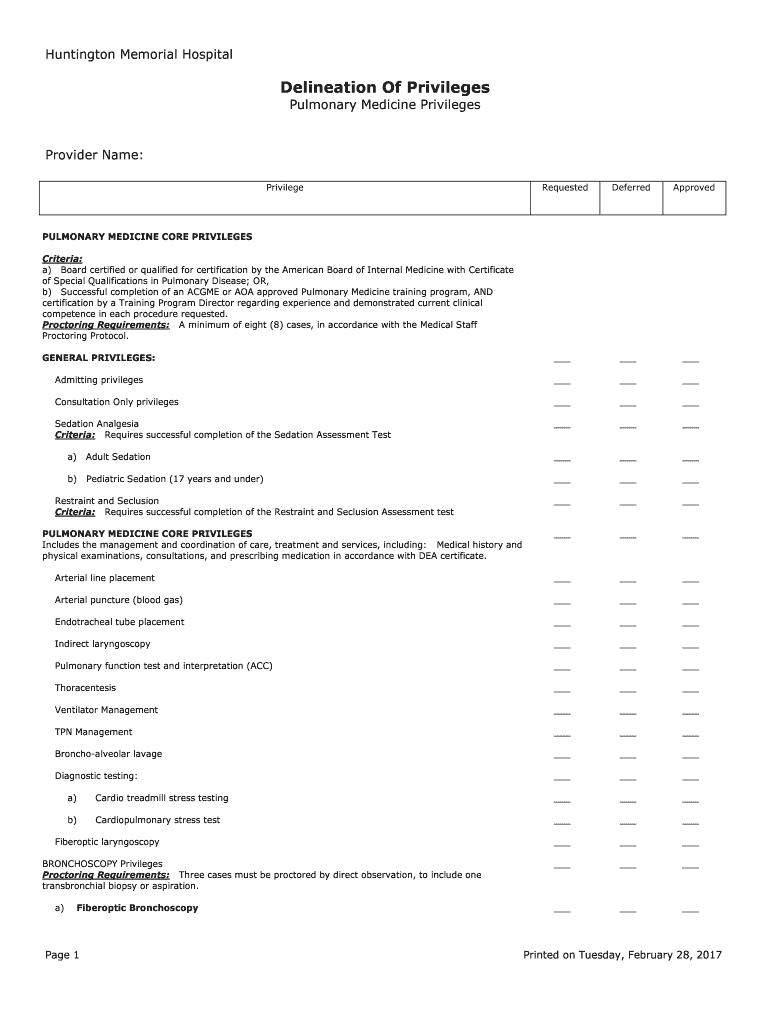 Fillable Online Board Certification as Prerequisite for Hospital Staff ...