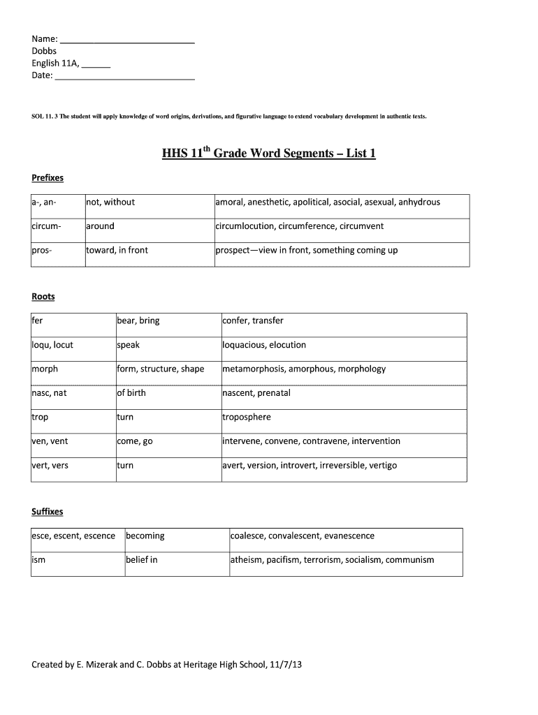 Fillable Online English 11A, Fax Email Print - pdfFiller