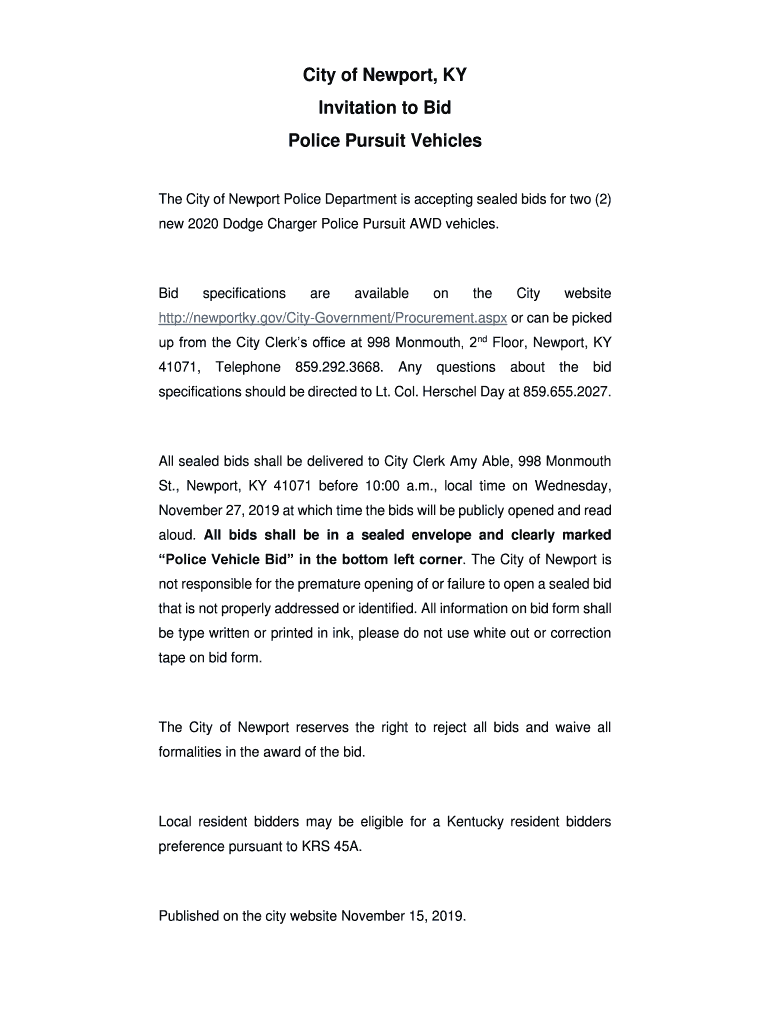 Sample Bid Letter For Vehicle - Fill Online, Printable, Fillable, Blank ...