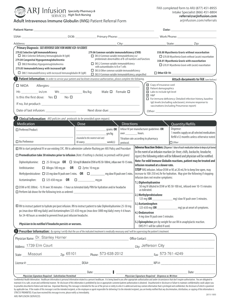 Fillable Online Fillable Online FAX completed form to ARJ (877) 451 ...