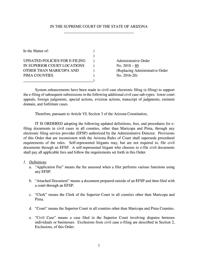 Fillable Online eFiling Information in Arizona - Arizona Judicial ...