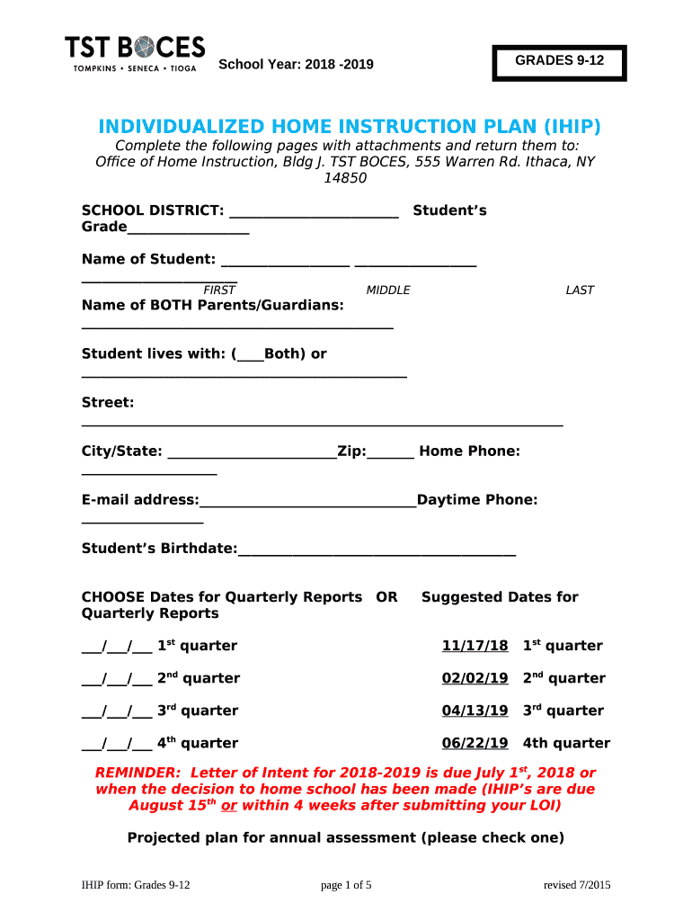 Square Pegs: Individualized Home Instruction Plan: New ... Doc Template ...